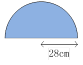 Solved: The figure below shows a semicircle. Radius = 28 cm. Find the ...