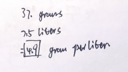 Solved: (7.5) liters of a certain solution contain (37) grams of salt ...