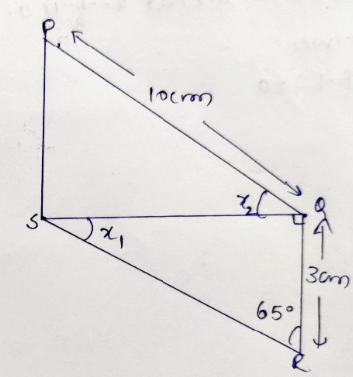 Solved: 9. Two right-angled triangles are shown below. (PQ) is (10)cm. (QR) is (3)cm. Angle (QRS ...
