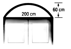 Solved: An arch over a courtroom door is (60 centimeters) high and (200 ...