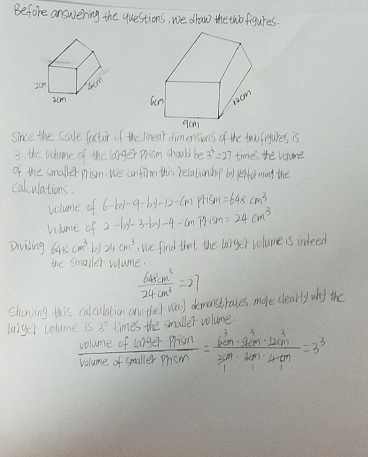 Solved: The smaller of two similar rectangular prisms has dimensions of ...