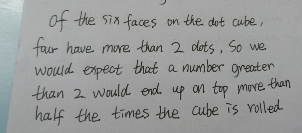 Solved: A standard dot cube is rolled once. Which word best describes ...