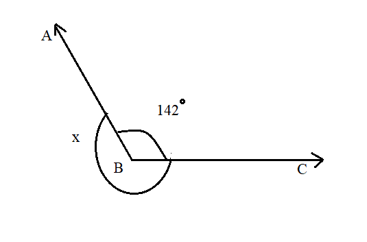 Solved: If angle ABC=142 ° , find reflex angle ABC.[geometry] - Gauthmath