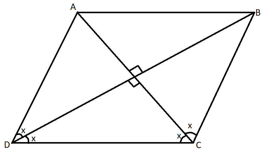 Solved: Assertion(A): In a rhombus ABCD, the diagonal AC bisects ∠ A as ...