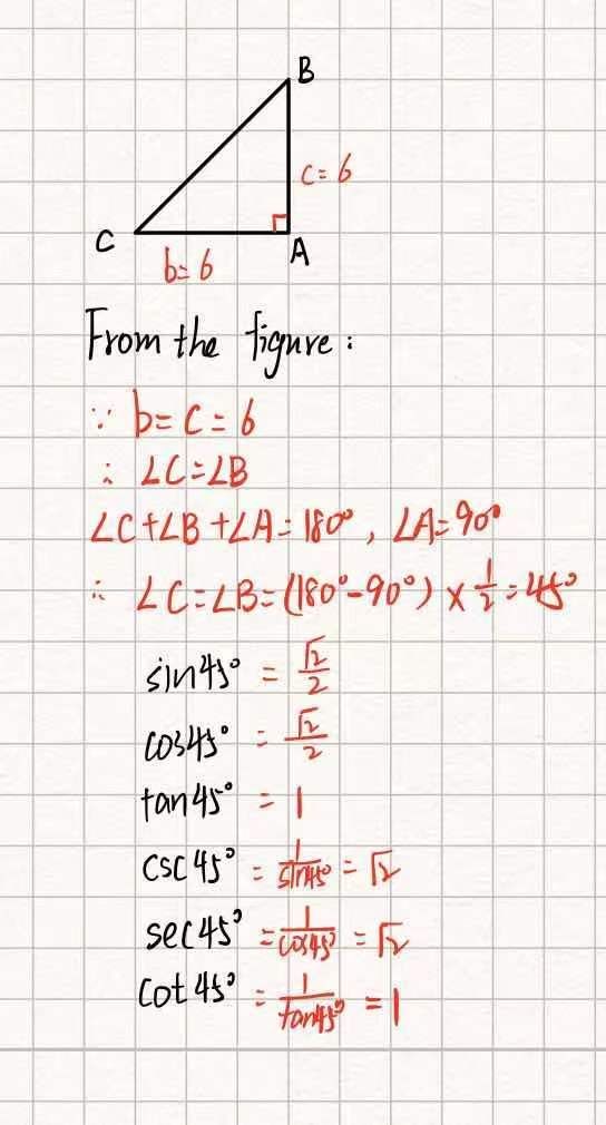 Solved: In the given right triangle, find the six trigonometric ratios of the angle β. [Math]