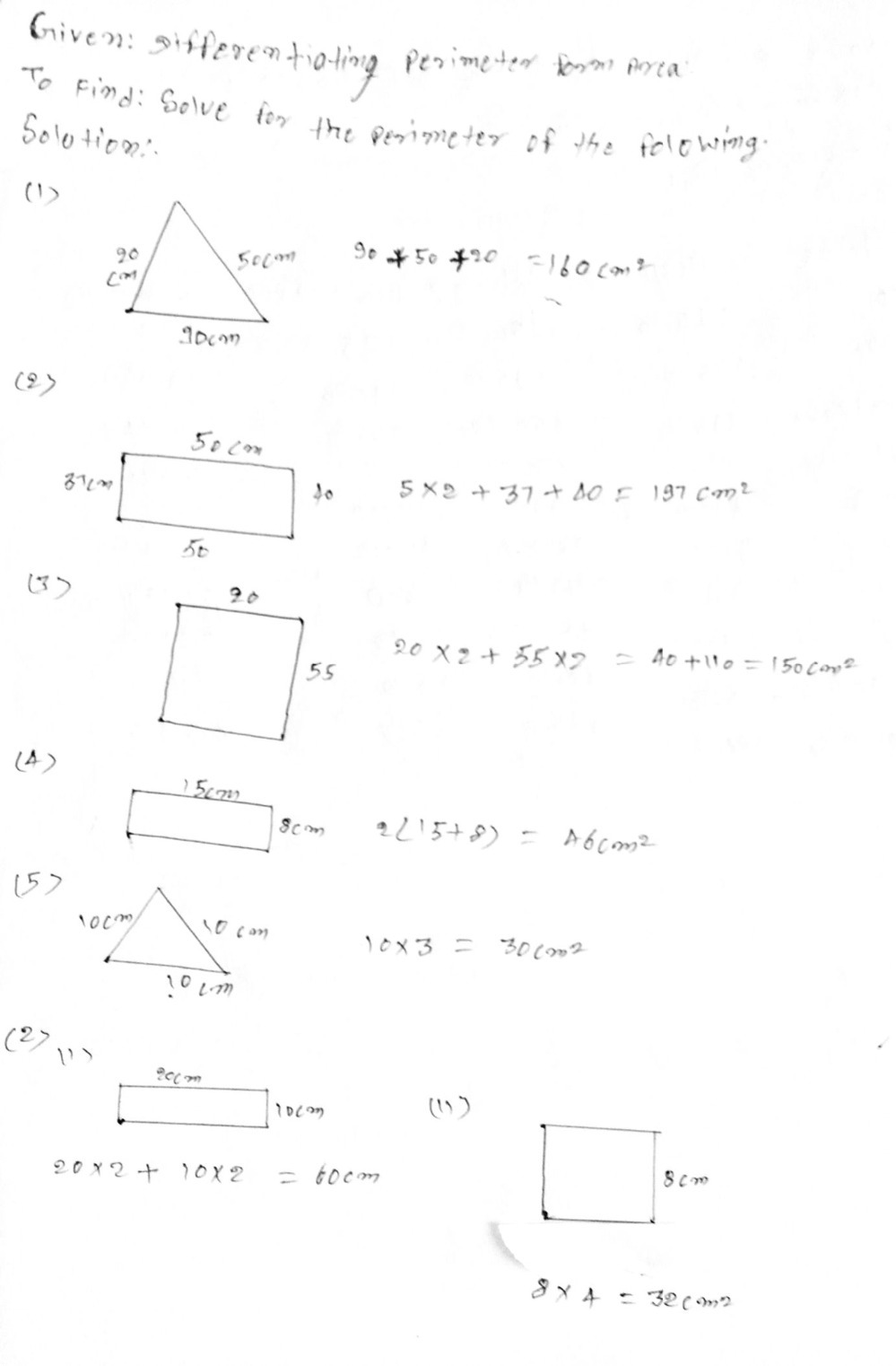 Solved: Lesson Topic: Differentiating Perimeter from Area Directions ...