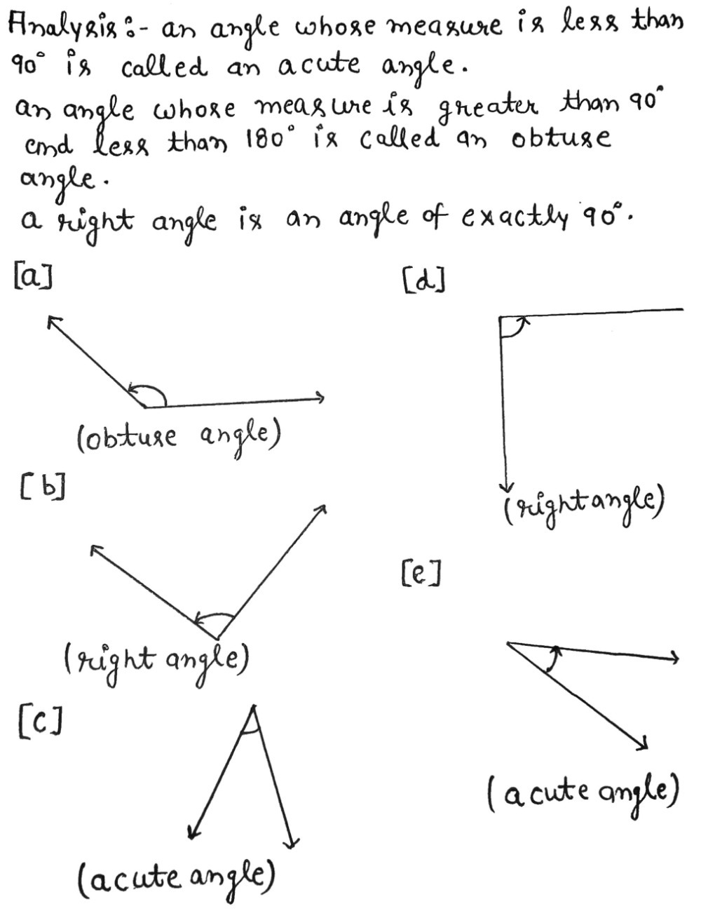 Solved: 180° is called an obtuse angle. measure is greater than 90° and ...