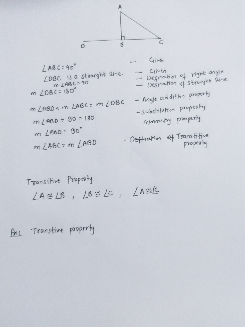 Solved: definition of angle bisector segment addition property ...