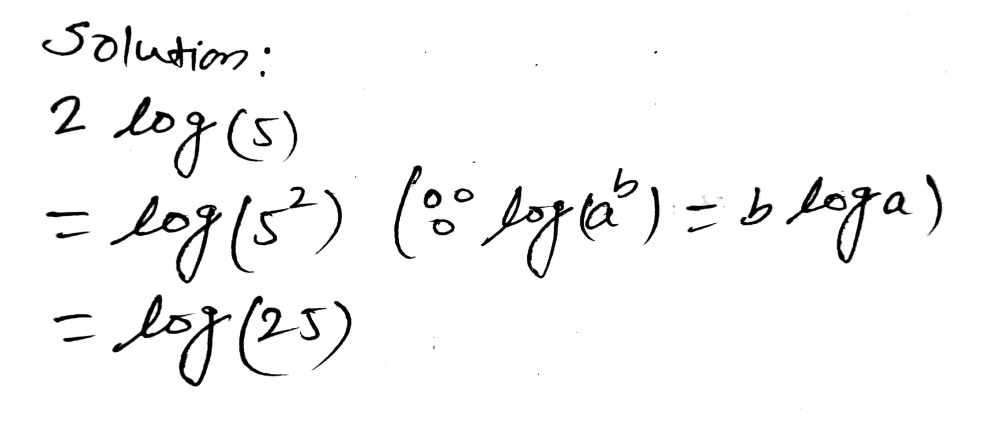 Rewrite the following in the form log c 2log 5 - Gauthmath Rewrite the following in the form log c 2log 5 - Gauthmath