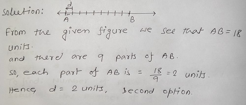 Solved: Line segment AB measures 18 units. d What is d, the distance ...