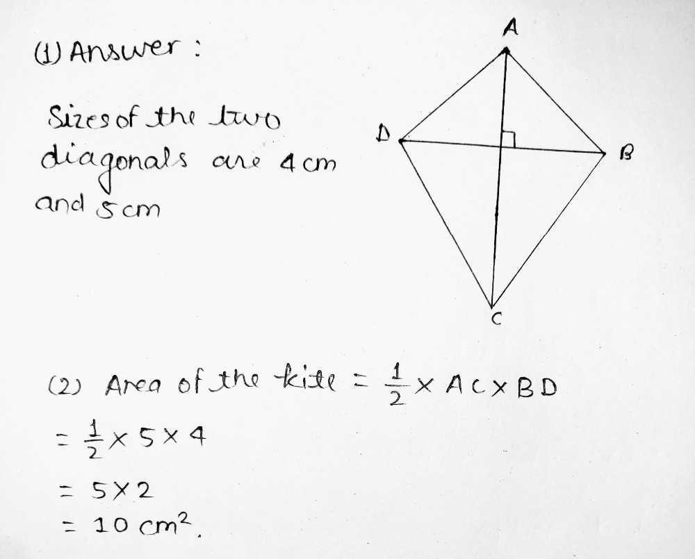 Solved: Draw and design your own Kite, then Color it. Measure the sides ...