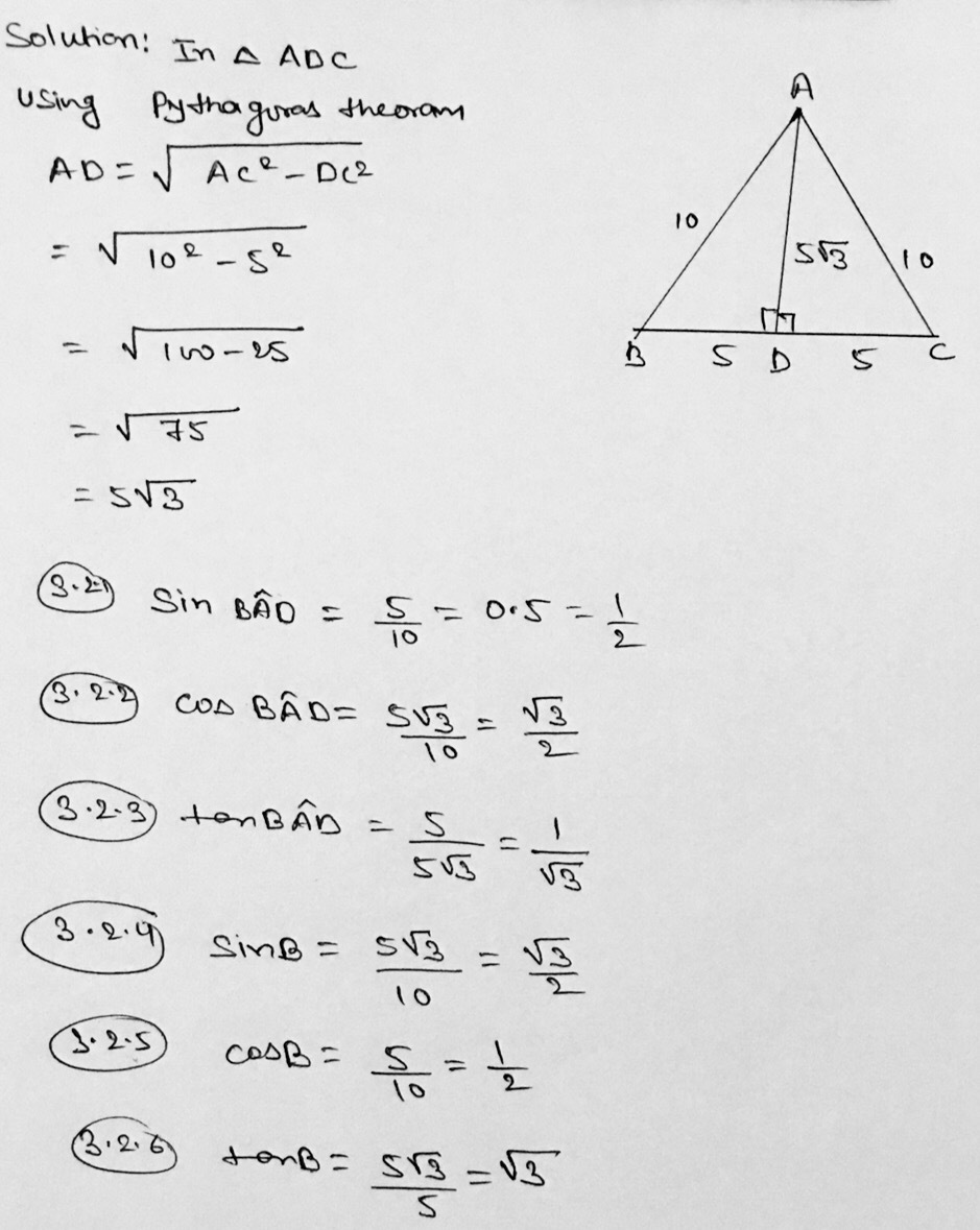 Solved: 3.1 Use ABC theorem, leave your answer in surd form (show ALL ...