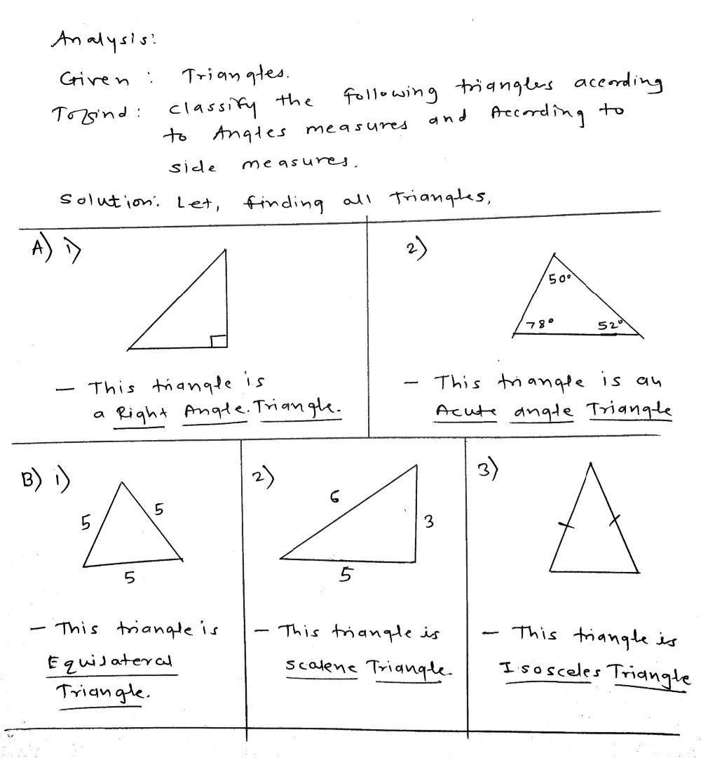Solved: Classify the following triangles according to angle measures. 2 ...