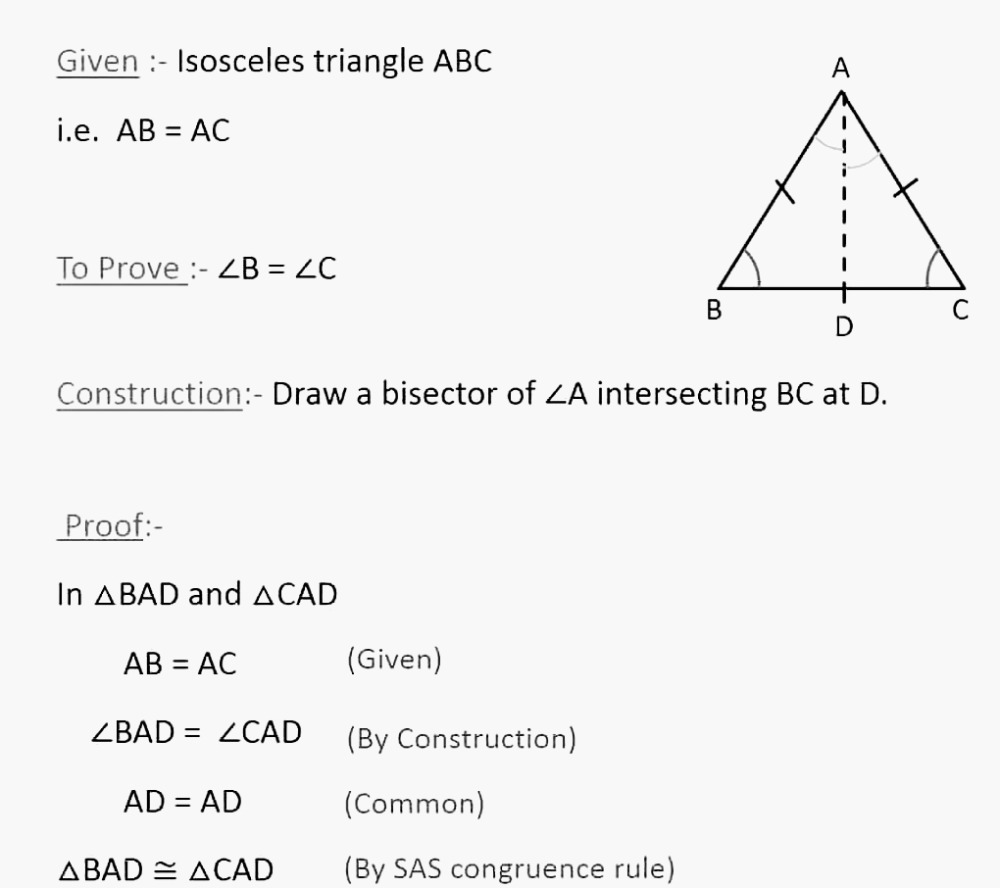 Solved: ISOSCELES TRIANGLE THEOREM Theorem 6-1. If two sides of a triangle are congruent, then ...