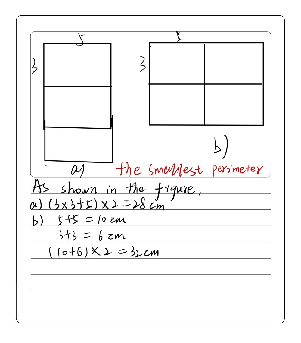 Solved: A shape is made by joining together exact copies of the rectangle below. What is the ...