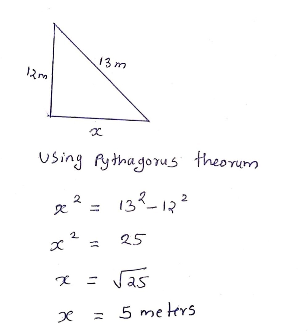 A ladder 13m long is placed on the ground in such - Gauthmath