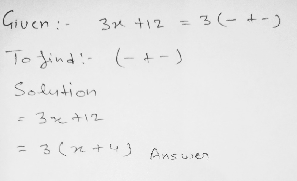 Solved Fill In The Gaps To Factorise This Expression 3x123 Math
