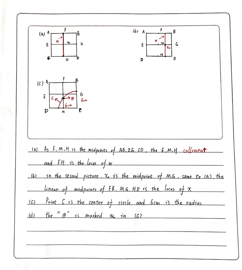 Solved: Diagram in the answer space below shows a square ABCD. E, F, G ...