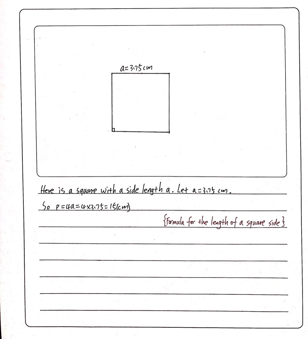 Solved: Draw a shape that has a perimeter of 15 cm. [Math]