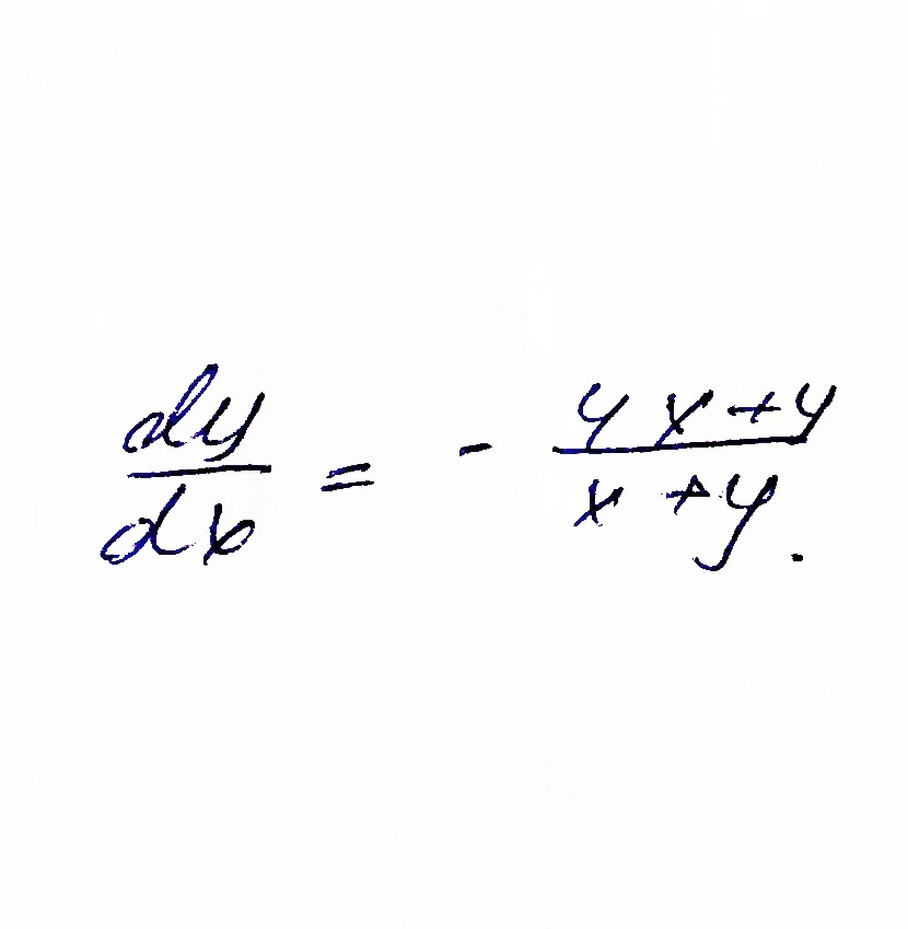 Find the derivative of y with respect to x, dy/dx - Gauthmath