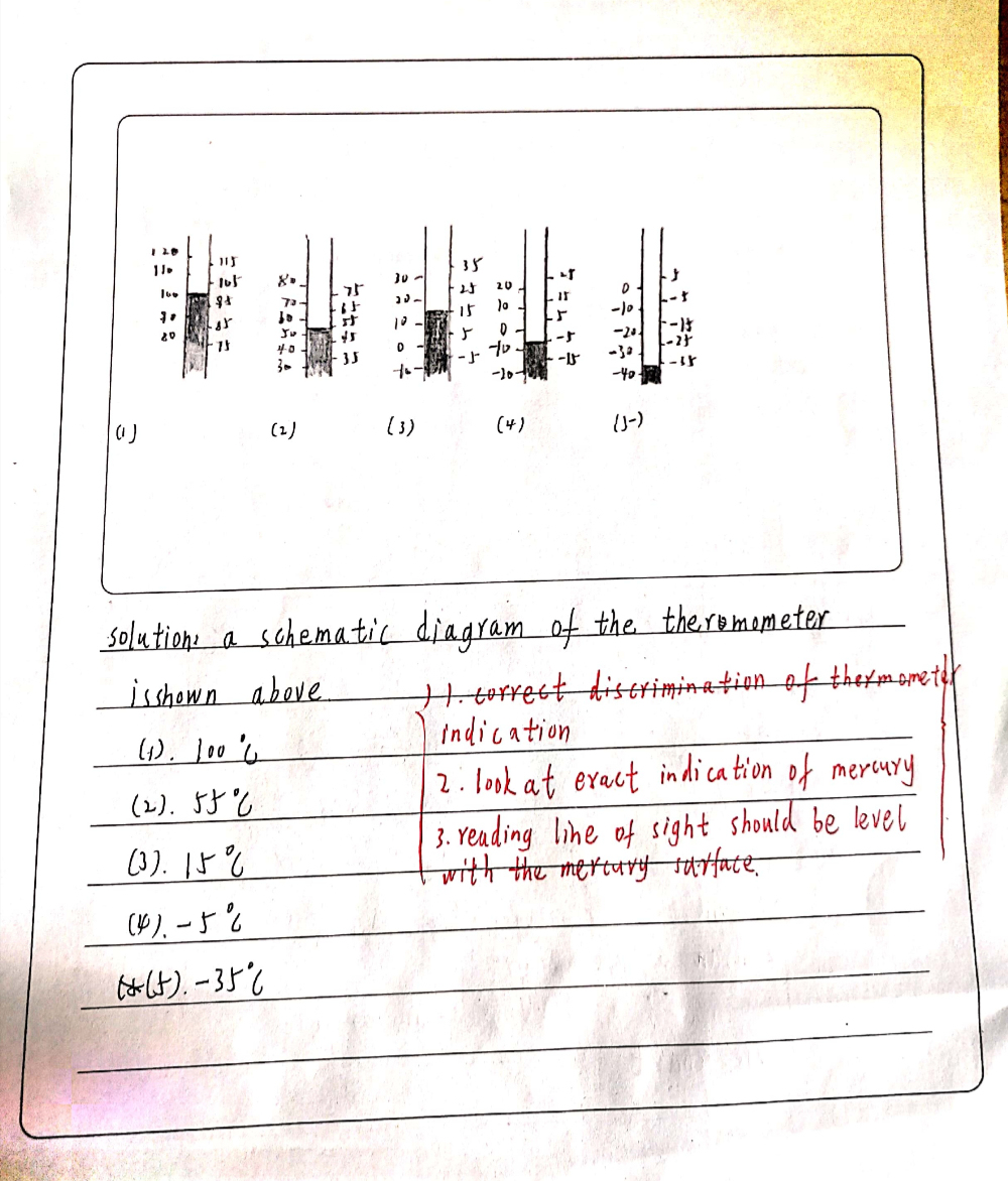 Solved: Content Reading Temperature Using Alcohol Thermometer a 130 -12 ...