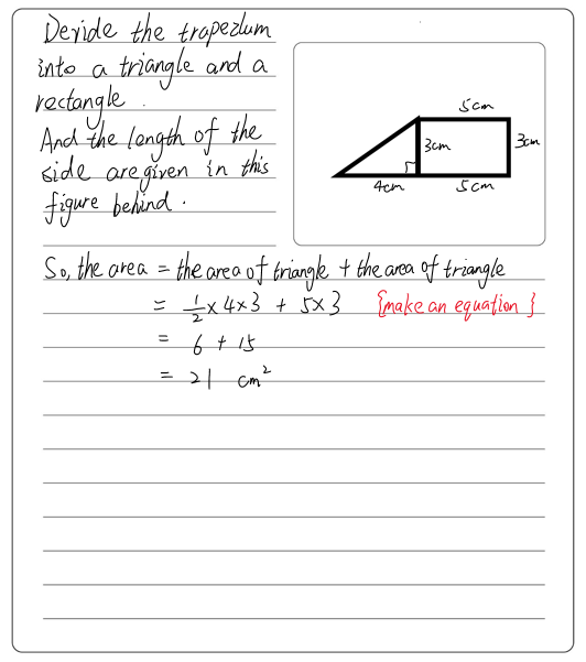 This trapezium is drawn on a centimetre grid. Find - Gauthmath