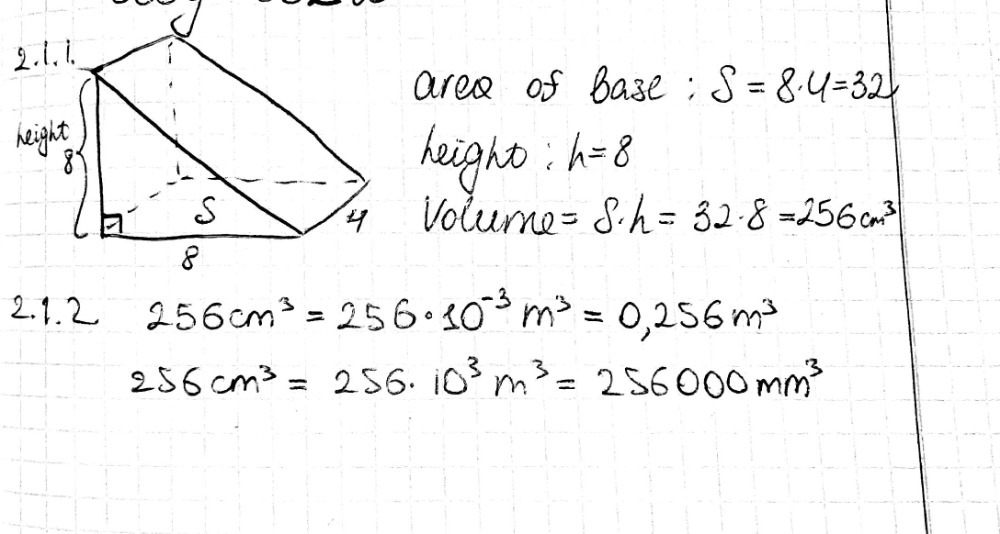 Solved: The base of a prism is a right angled triangle with its two shorter sides equal to 4 cm ...