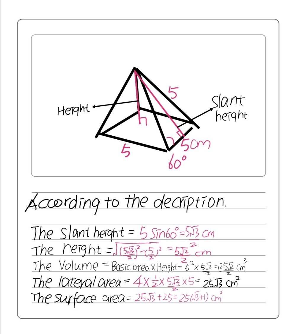 Solved: The plaster cast has the shape of a regular quadrilateral ...