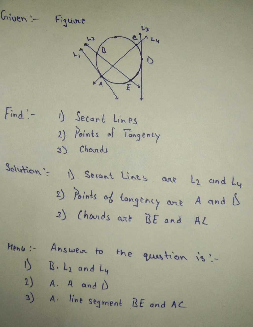 Solved: For items 41-43 , refer to the 1 point given figure. Given the ...