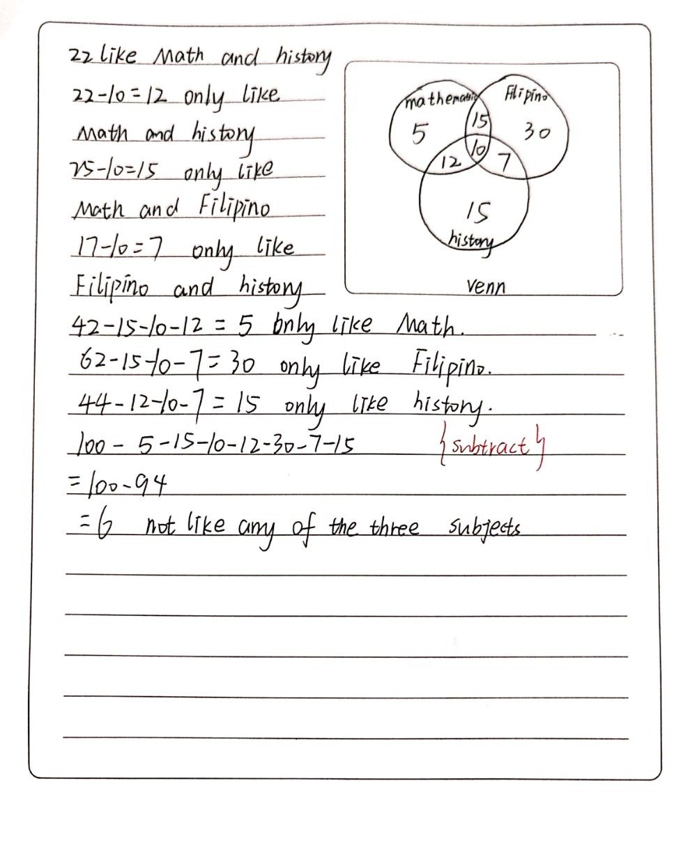 Solved: A survey of 100 fourth year high school students revealed that ...