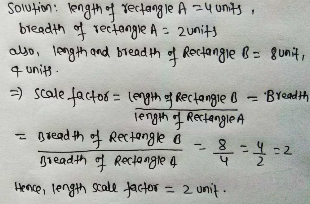 Solved: Exercise 1. In the diagram given below, rectangle A is enlarged ...
