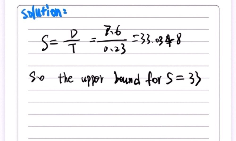 S= D/T In an experiment D and Tare both measured - Gauthmath