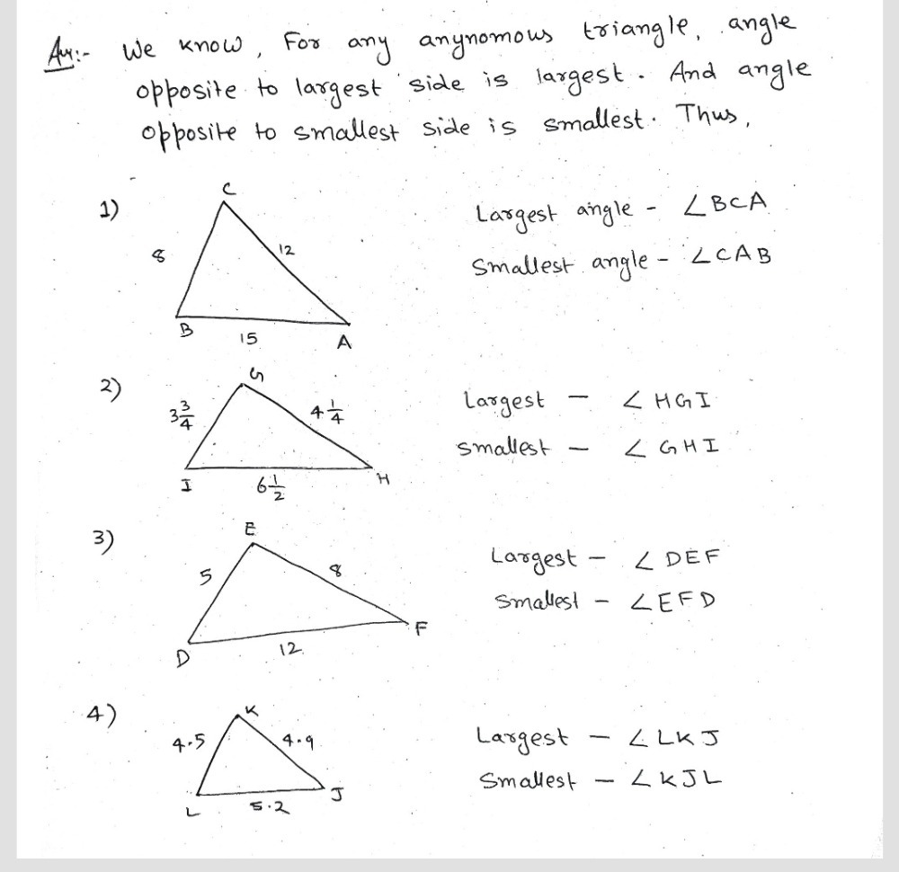 Solved: ACTIVITY 3: Direction: Given the lengths of the sides, identify ...