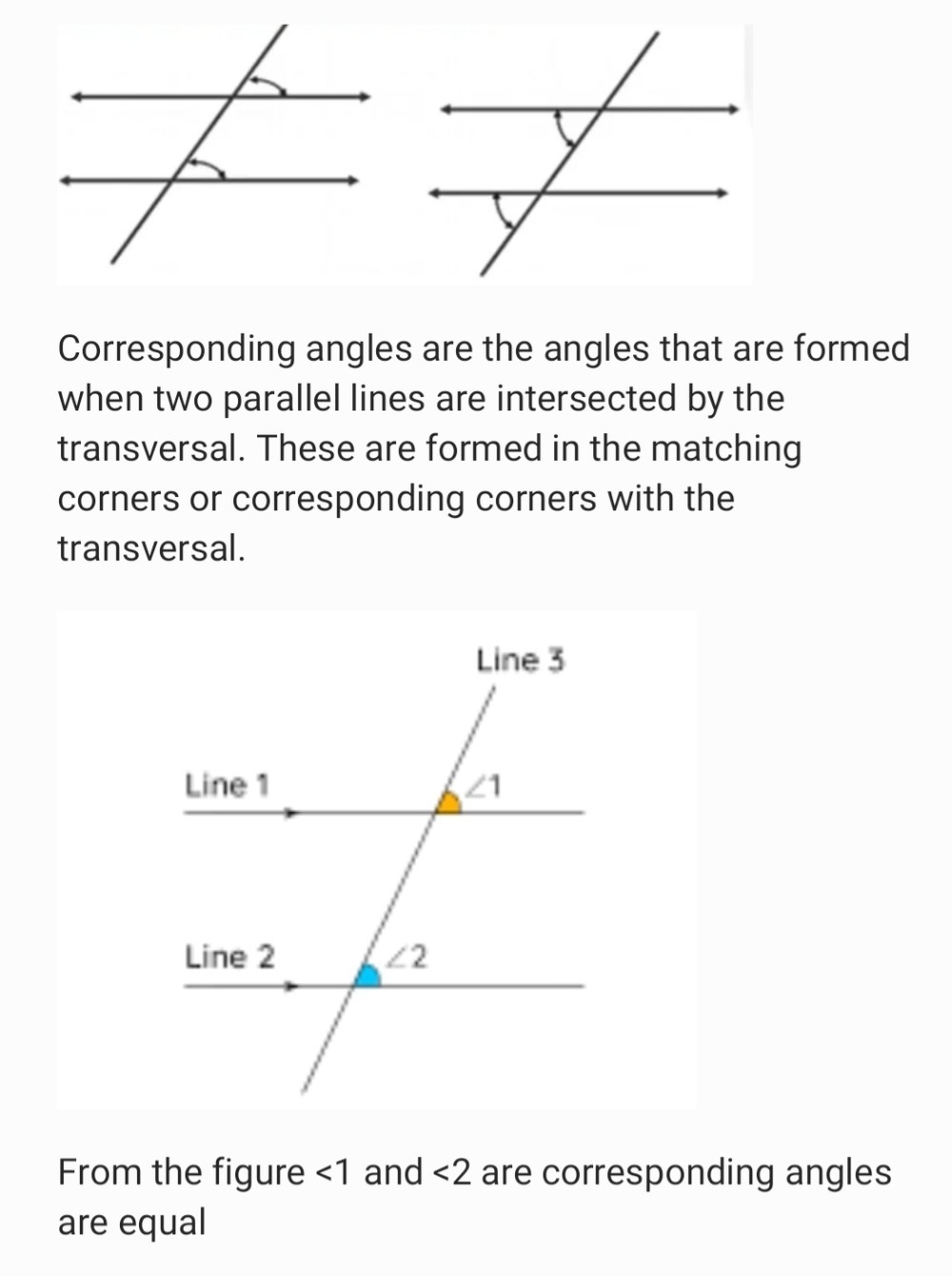 Solved: ANGLES FORMED BY PARALLEL LINES CUT BY A TRANSVERSAL Figure 1 ...