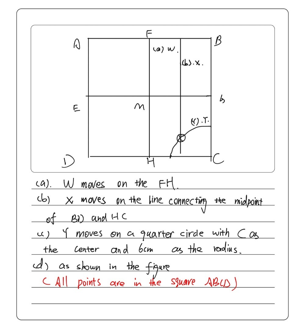 Solved: Diagram in the answer space below shows a square ABCD. E, F, G ...