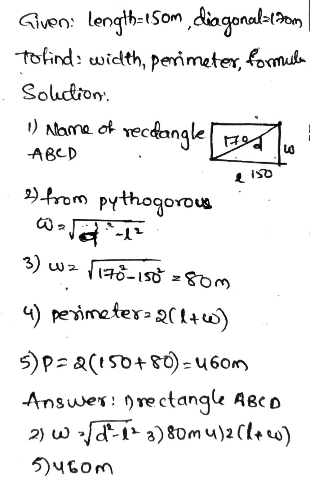 Solved: Task # 3: You Can Do It ! Solve. Find the perimeter of a ...