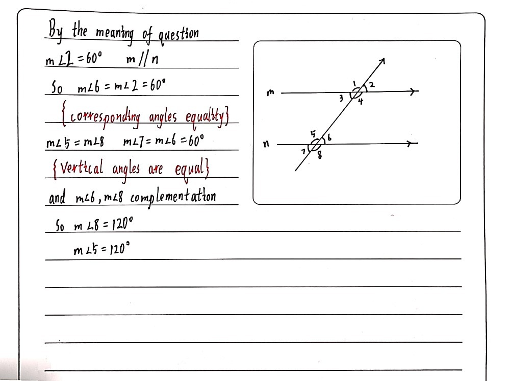 Solved: Directions: Given that lime m is parallel to fime n and lie s ...