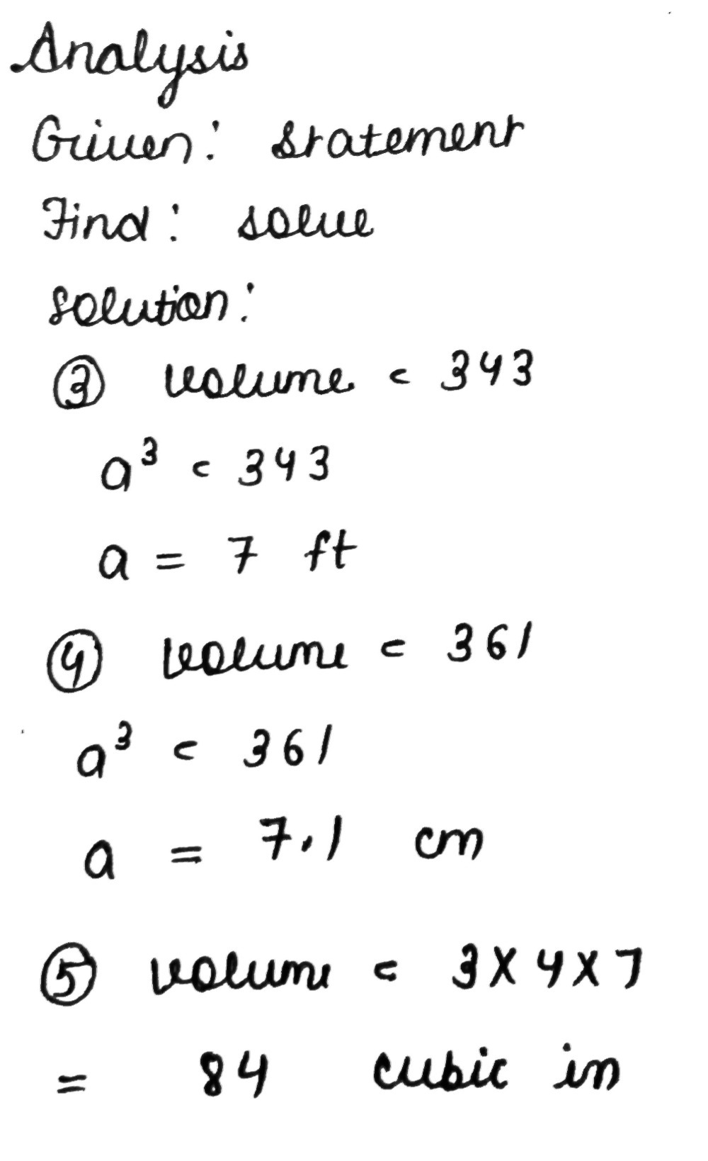 3. The side of the cube with a volume of 343 cu. - Gauthmath