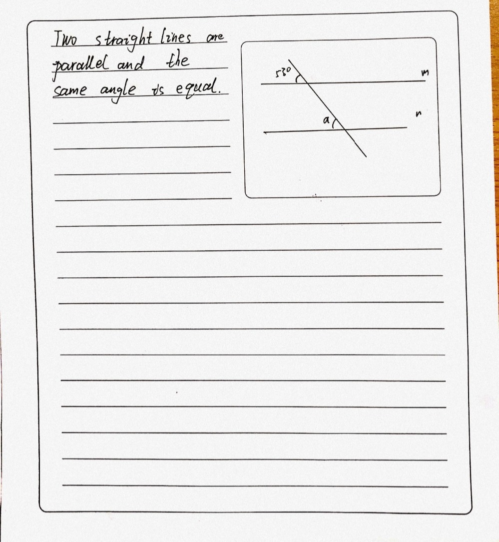 Solved: Using the diagram below, where lines m and n are parallel, find the measure of ∠ a. a 53 ...