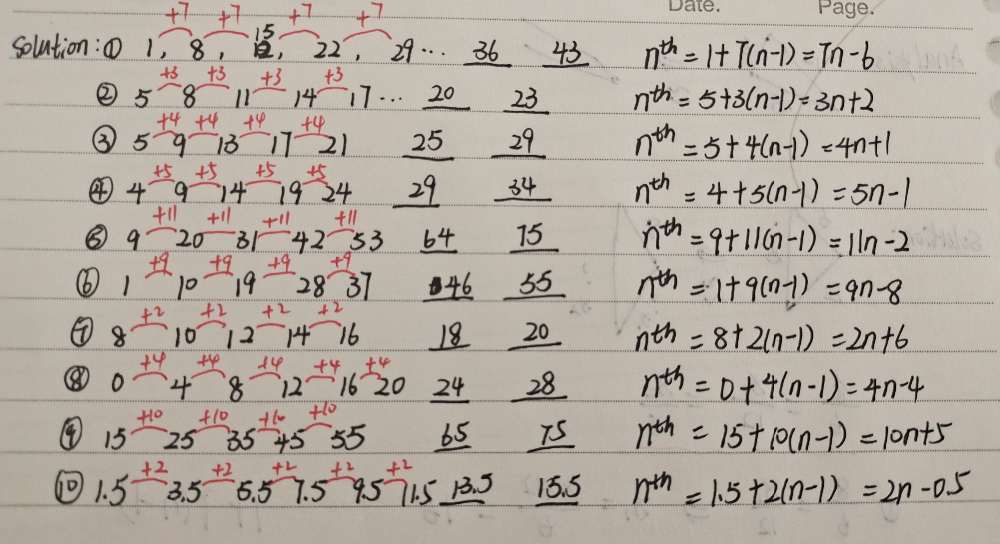 Solved: What I Can Do term n^(th) term Find the next two terms, the ...
