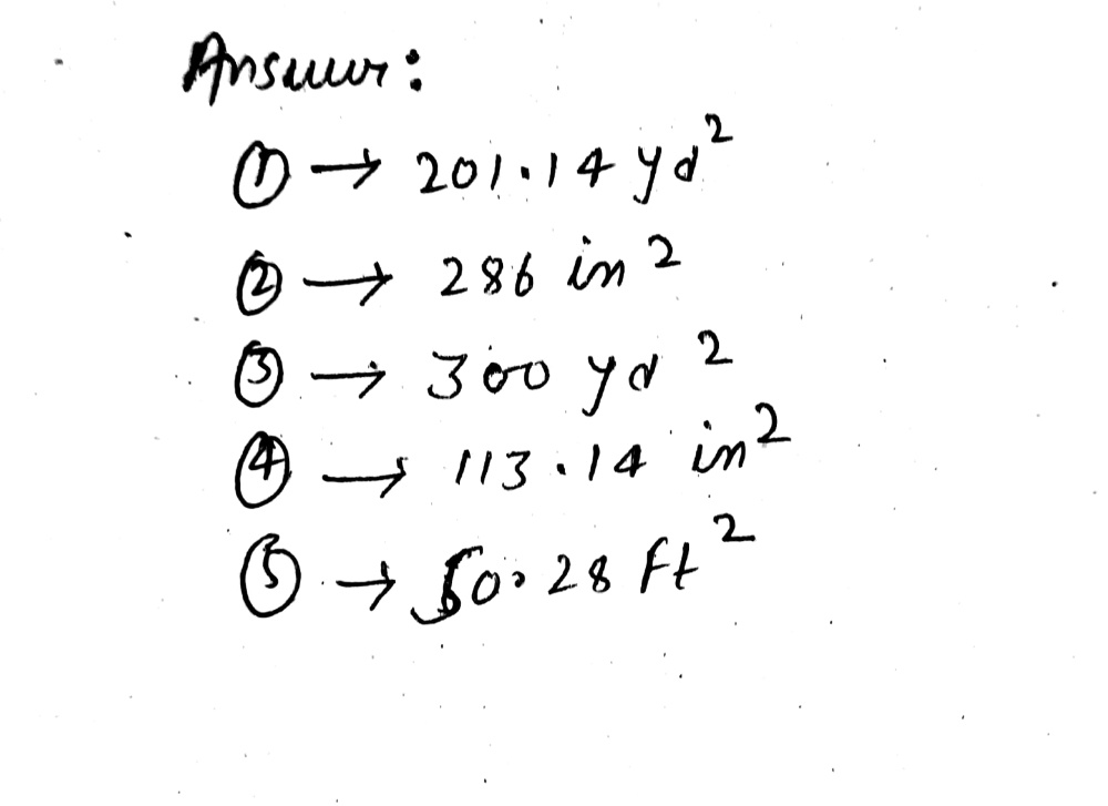 Solved: K5 Learing Area of a Circle Grade 5 Geometry Worksheet ...