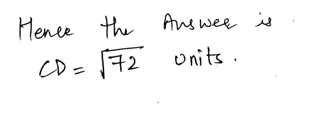 Solved: Calculator What is the length of line segment CD? Enter your answer, as a decimal rounde ...