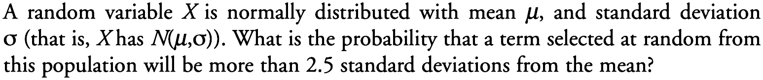 Solved: A random variable X is normally distributed with mean μ, and ...
