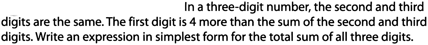 Solved: In a three-digit number, the second and third digits are the ...