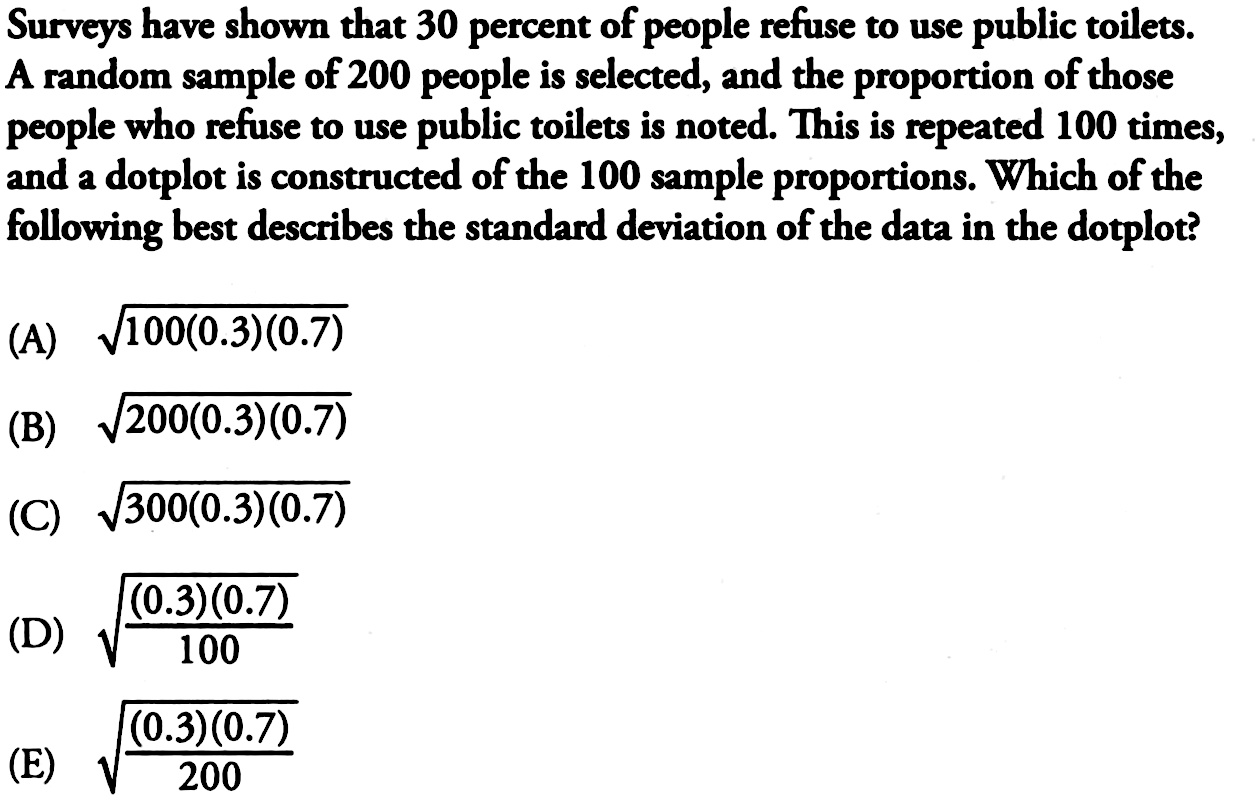 Solved: Surveys have shown that 30 percent of people refuse to use ...