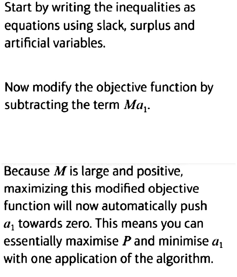 Solved Solve The Following Linear Programming Problem Using The Big M Method Maximise Px Yz