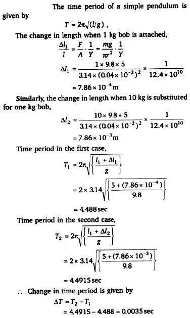 Solved: A simple pendulum is made by attaching 1kg bob to 5 m long ...