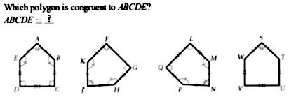 Solved: Which polygon is congruent to ABCDE? ABCDE ≌ [Math]