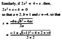 Solved: Use the formula to solve the quadratic equations: 2x2=4-x [Math]