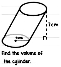 Solved: Find the volume of the cylinder. [Math]